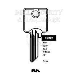 Tok Winkhaus Copy TOK27 Cylinder Key Blanks