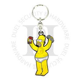 The Simpsons Homer Simpson Beer Enamelled Licensed Keychain-Keyring