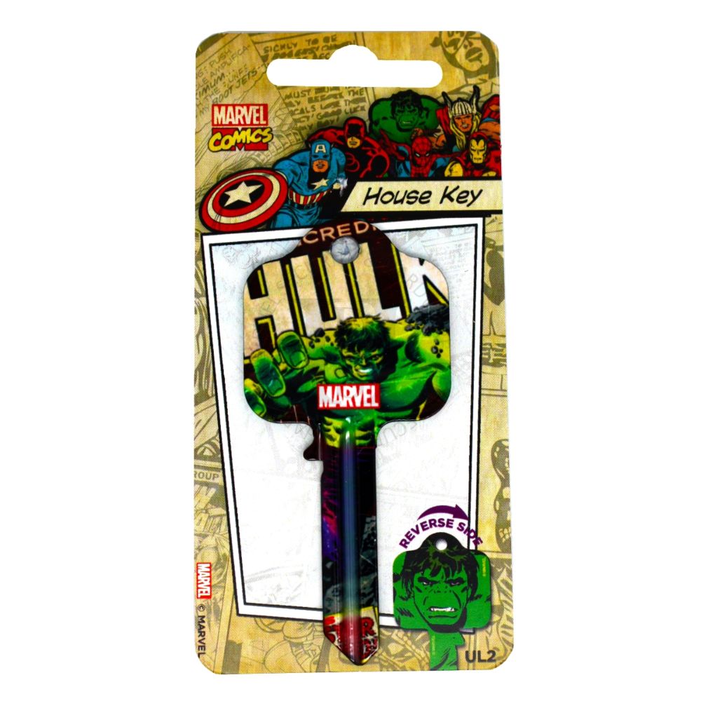 Marvel Originals The Hulk Licensed Universal 6-Pin Cylinder Key Blank