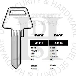 Assa Copy A1112 Or A1114 Cylionder Key Blanks