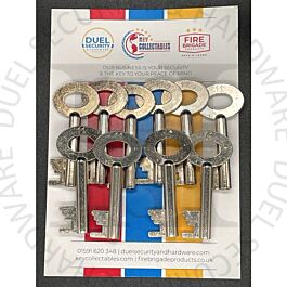Duel Security FB11 Fire Brigade Genuine Large Silver Padlock Key Pack of 10