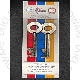 Duel Security FB11 Fire Brigade Genuine Large Silver Padlock Key Pack of 2
