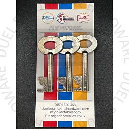 Duel Security FB11 Fire Brigade Genuine Large Silver Padlock Key Pack of 3
