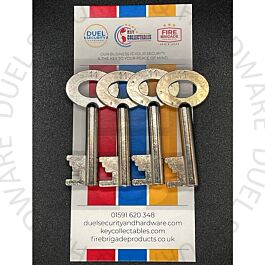Duel Security FB11 Fire Brigade Genuine Large Silver Padlock Key Pack of 4