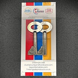 Duel Security FB14 Fire Brigade Genuine Large Yellow Padlock Key Pack of 2