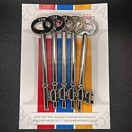 Duel Security FB4 Fire Brigade Genuine Rim Key 102mm Long Pack of 5