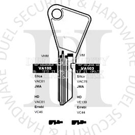Vachette Copy VA103-VA105 Cylinder Key Blanks