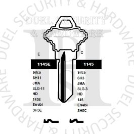 Schlage Copy Orion 1145E Cylinder Key Blanks Silca SH11 JMA SLG-11 HD ...