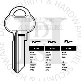 Assa Copy Orion A28F Cylinder Key Blanks Silca ASS31R JMA AS-F5 HD ...