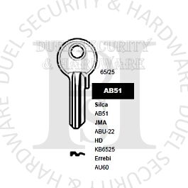 Abus Copy Orion AB51 Cylinder Key Blanks Silca AB51 JMA ABU-22 HD ...