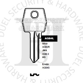 AGB Copy Orion AGB4L Cylinder Key Blanks Silca AGB"r JMA AGB-3 Errebi ...