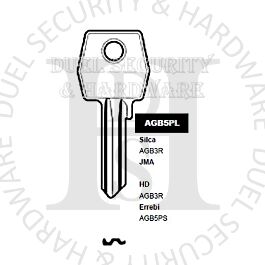 AGB Copy Orion AGB5PL Cylinder Key Blanks Silca AGB3R HD AGB3R Errebi ...