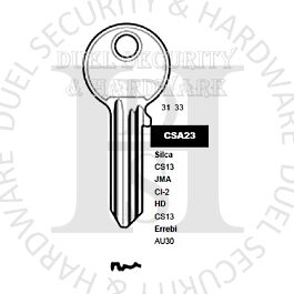 Cisa Copy Orion CSA23 Cylinder Key Blanks Silca CS13 JMA CI-2 HD CS13 ...