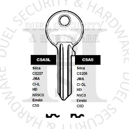 Abus Copy Orion CSA5 Cylinder Key Blanks Silca CS206 JMA CI-DL HD N9CS ...