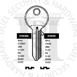 Cisa Copy Orion CSA50 Cylinder Key Blanks Silca CS500 JMA CI-20 HD CI ...