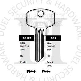 Dom Copy DO1 Or DO107 Cylinder Key Blanks