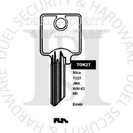 Tok Winkhaus Copy TOK27 Cylinder Key Blanks