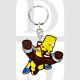 The Simpsons Bart Simpson Remote Enamelled Licensed Keychain-Keyring