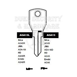 AGA Copy AGA13 Or AGA13L Cylinder Key Blanks