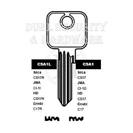 Cisa Copy CSA1 Or CSA1L Cylinder Key Blanks