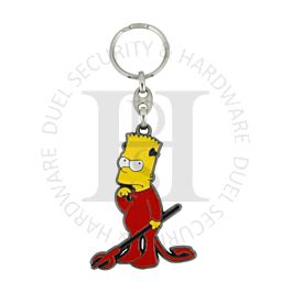 The Simpsons Bart Simpson Devil Enamelled Licensed Keychain-Keyring