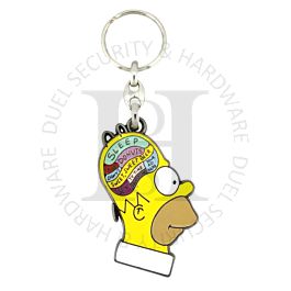 The Simpsons Homer Simpson Brain Enamelled Licensed Keychain-Keyring